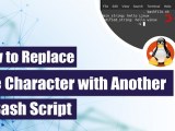How To Replace One Character With Another In Bash Script Linux Genie