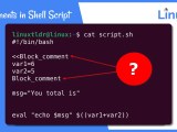 Writing Single Line Inline And Multi Line Comments In Linux Shell Script