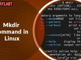 Mkdir Command In Linux Linuxways