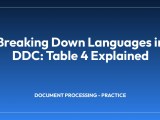 Breaking Down Languages In Ddc Table 4 Explained Lis Library
