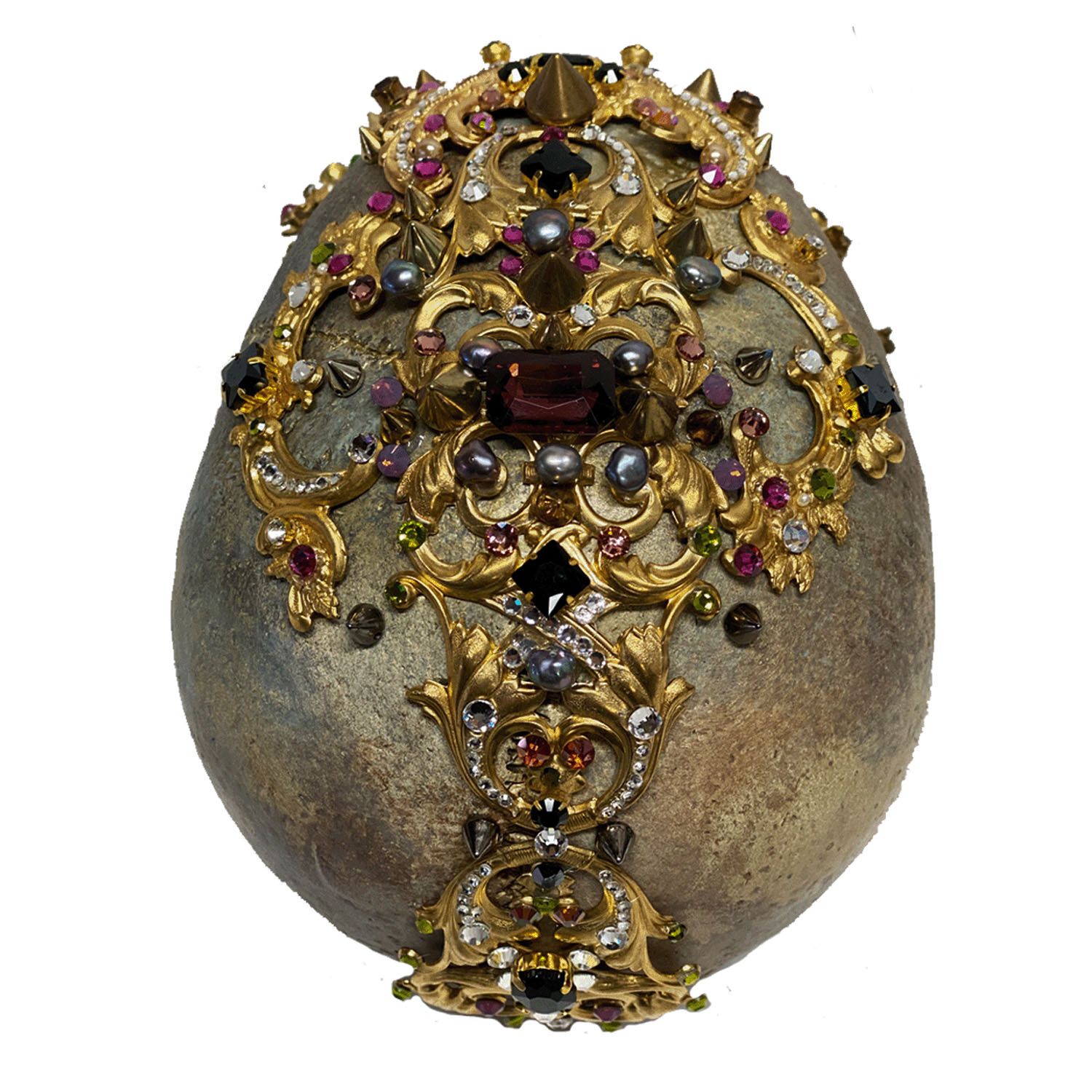 Gilded Baroque Skull - Lisa Carrier Designs