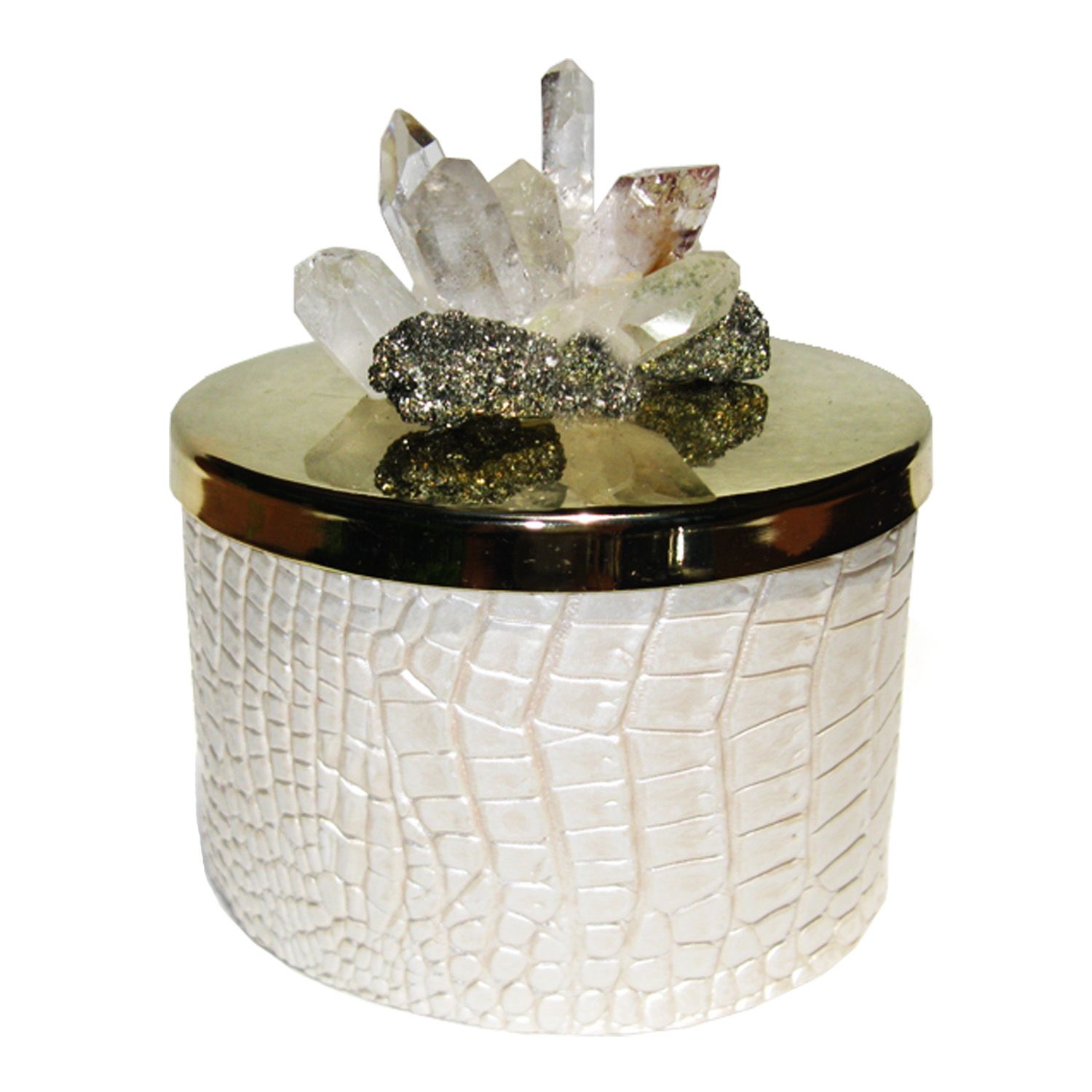 Mineral Cream Croc Candle - Lisa Carrier Designs