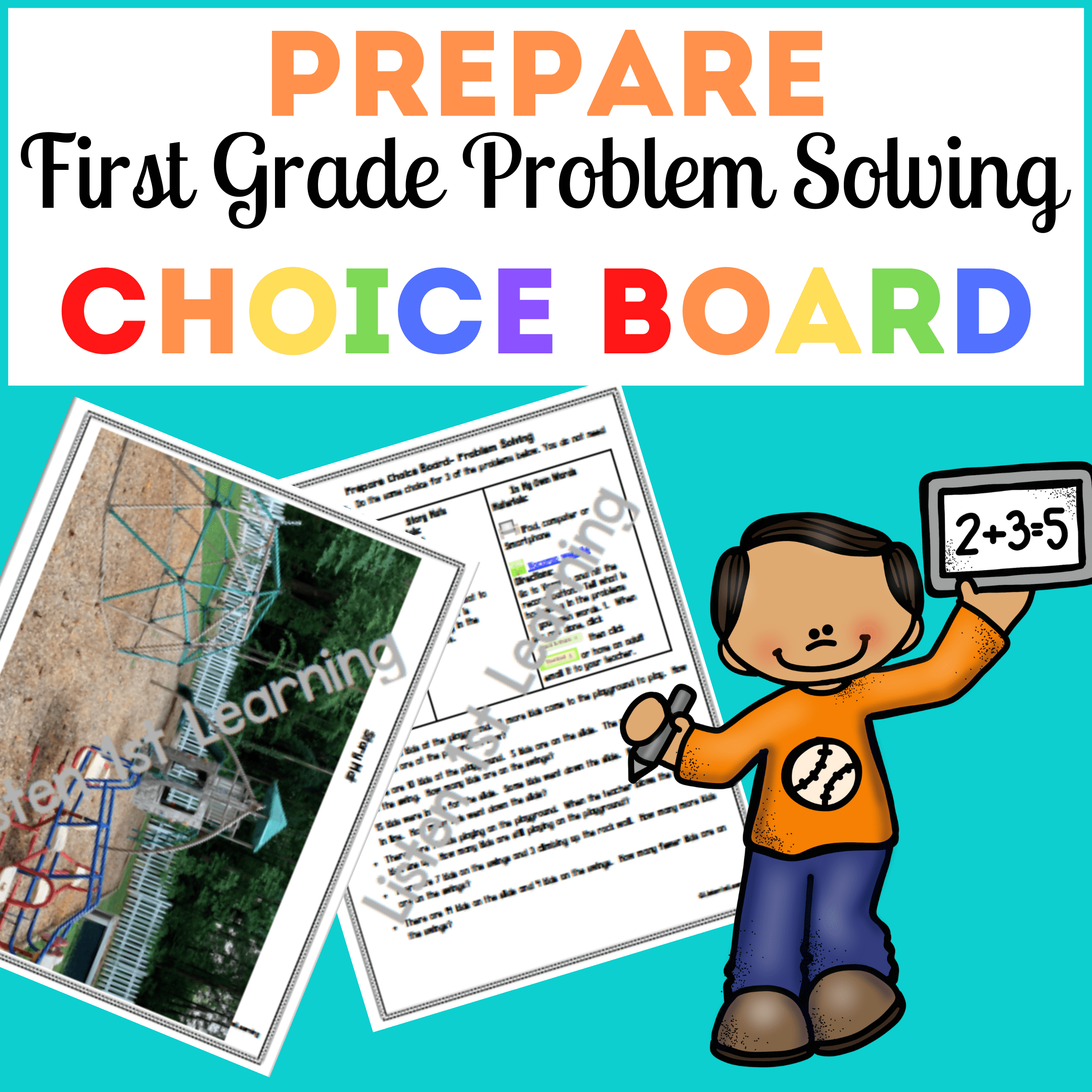 Prepare Choice Board: Problem Solving – Listen 1st Learning