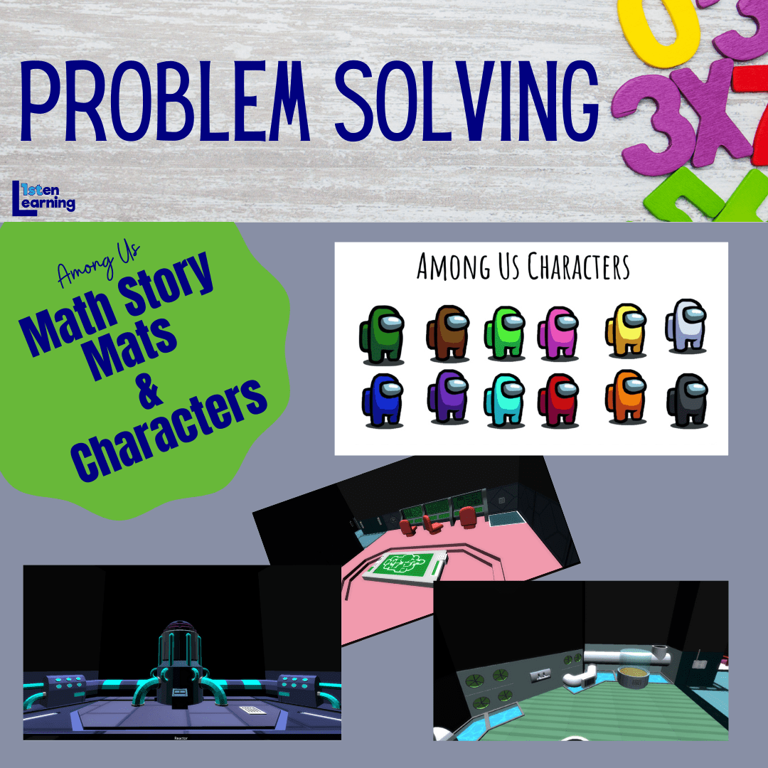‘Among Us’ Math Story Mats & Characters – Listen 1st Learning