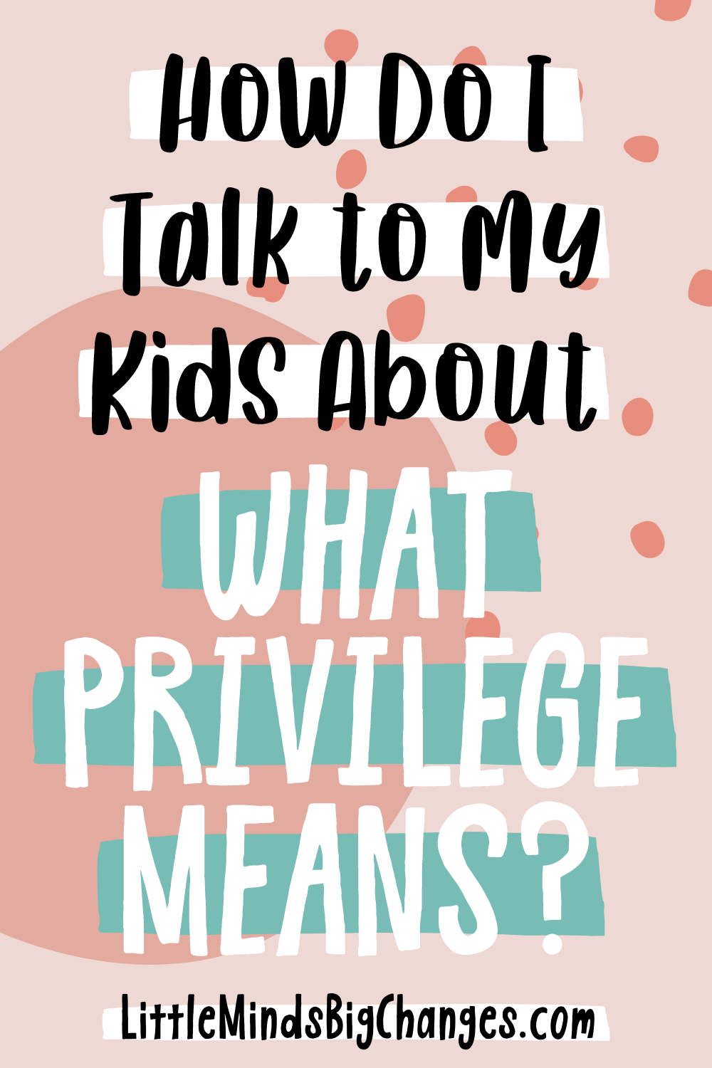 Check Your Privilege - Little Minds Big Changes