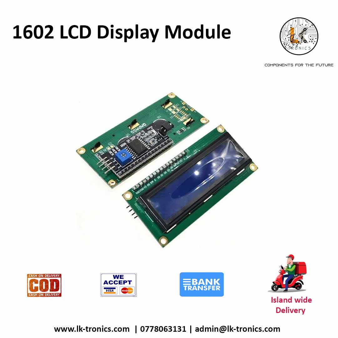 Buy 1602 LCD Display Module | LK Tronics