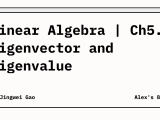 Linear Algebra Ch5 Eigenvector And Eigenvalue