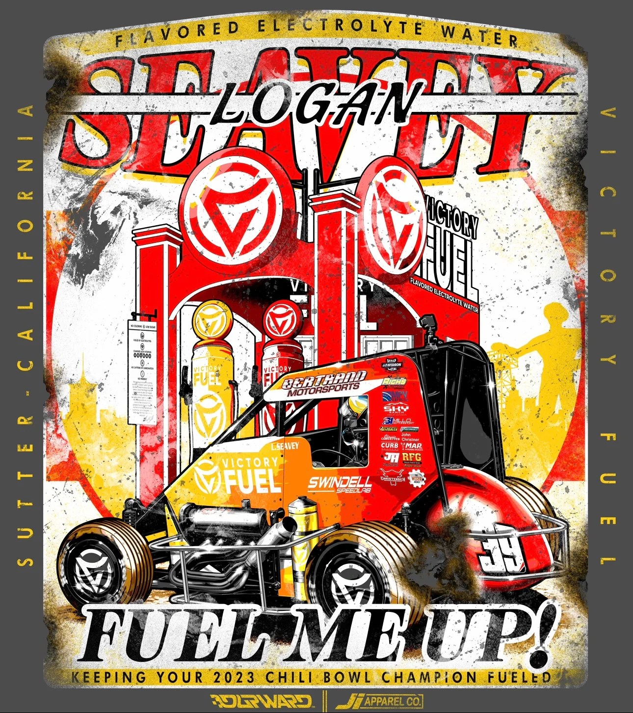 Fuel Me Up Decal Logan Seavey Racing