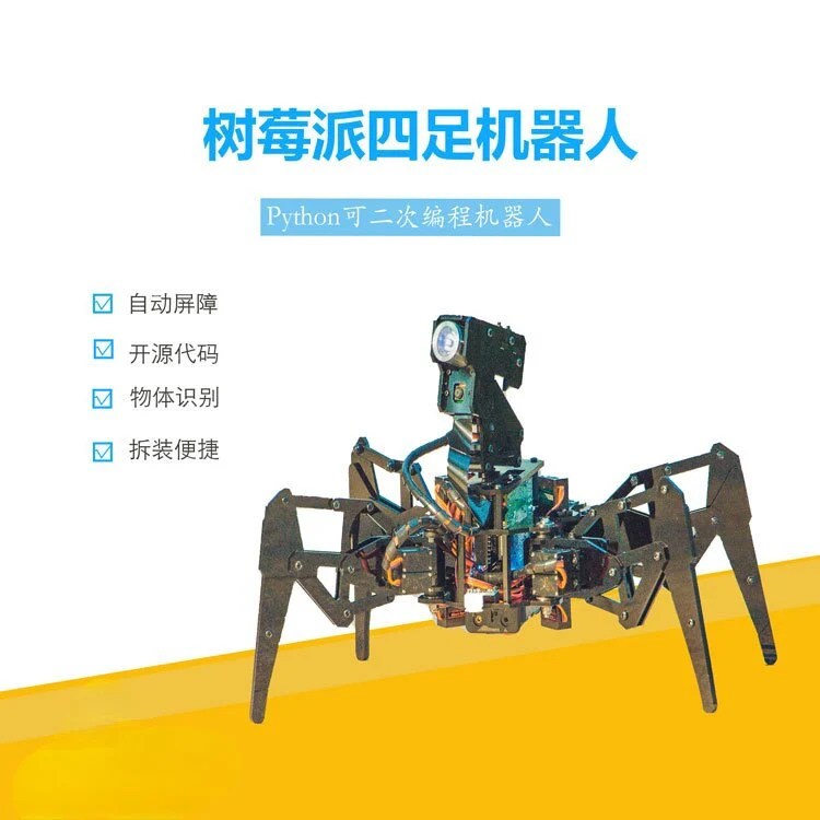 Stem Quadruped Spider Raspberry Pi Robot Python Programming Mobile App