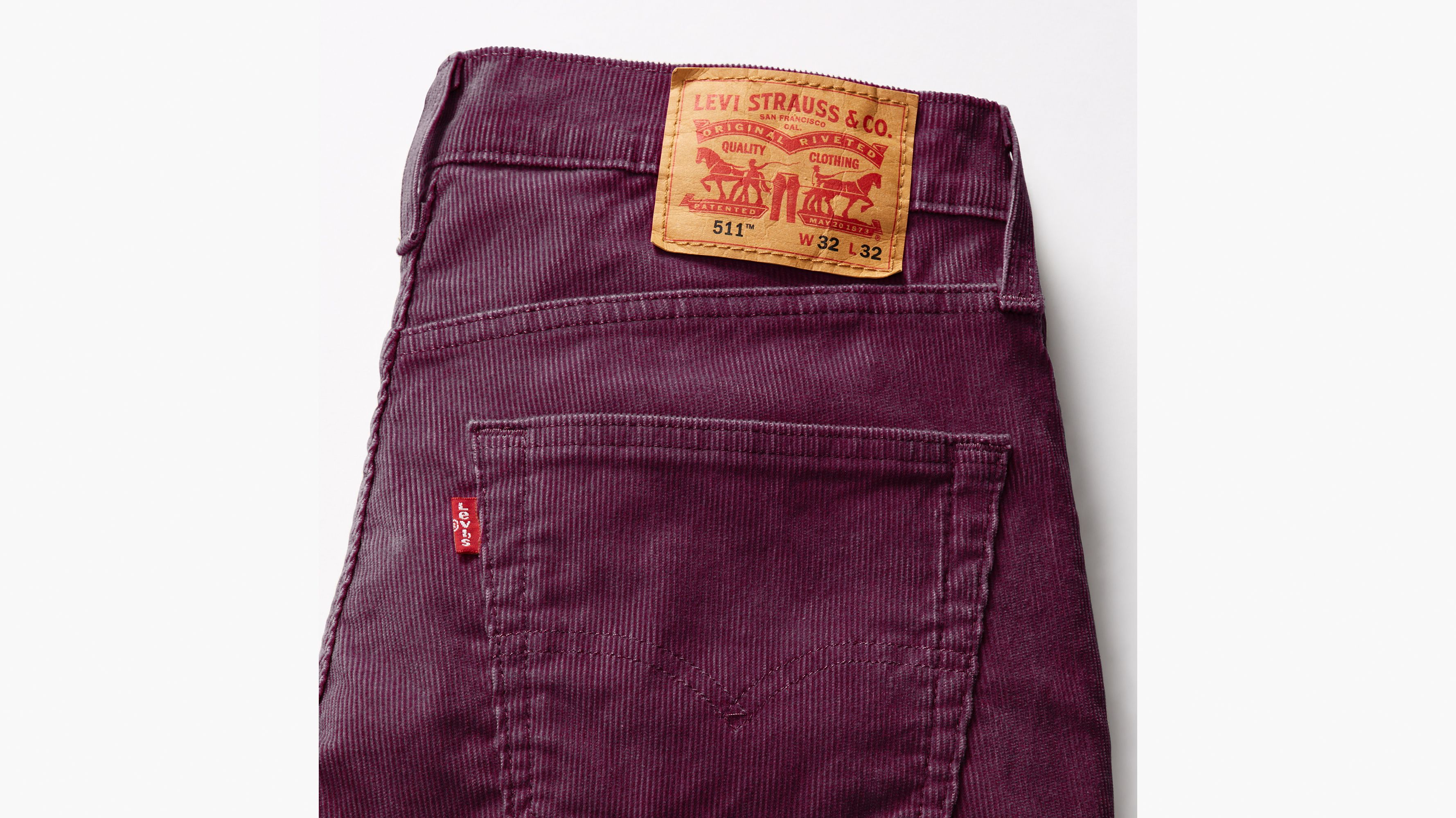 511邃 Slimmade Manchesterbyxor Rﾃｶd Levi Sﾂｮ Se