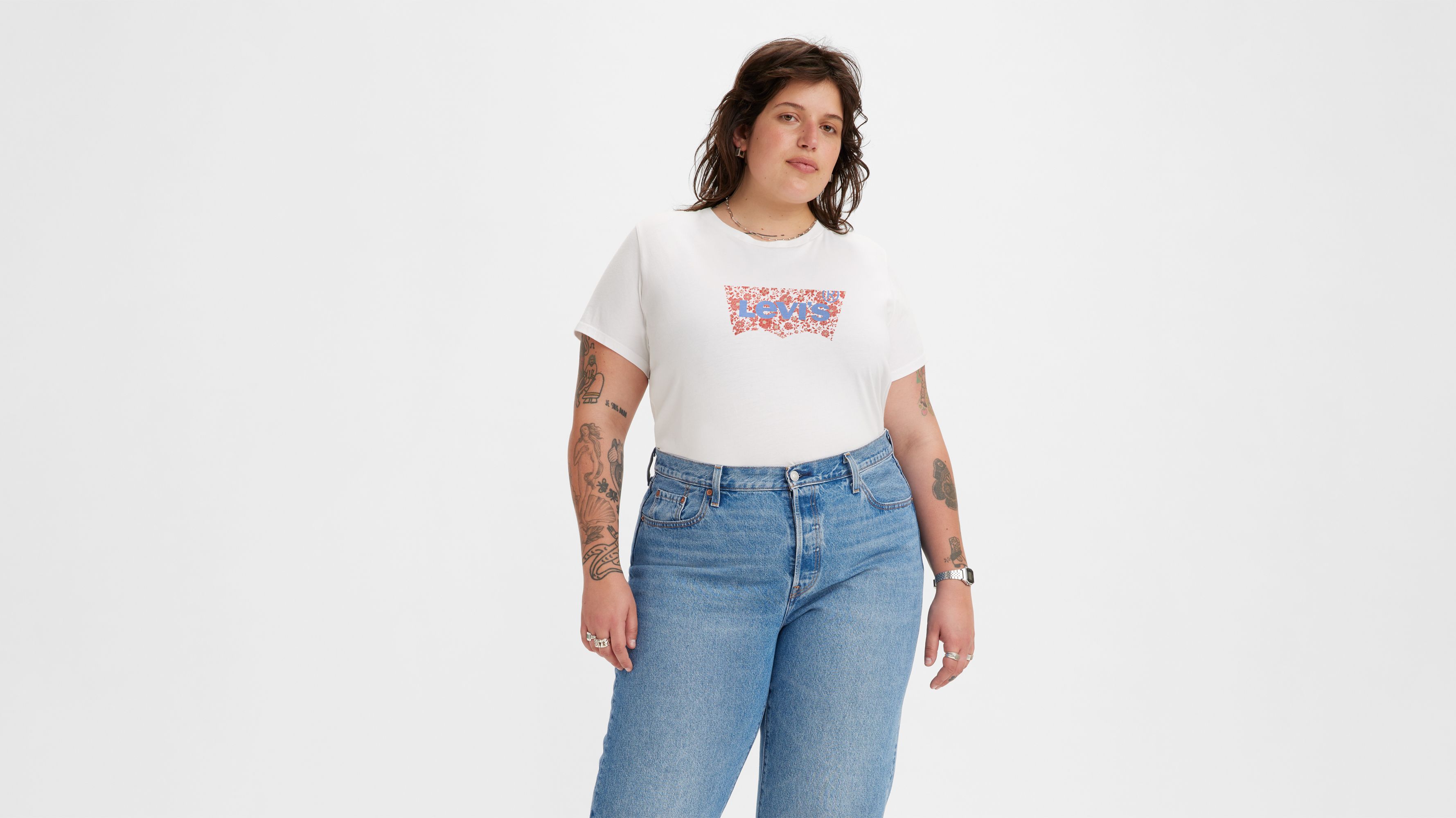 Logo Perfect Tee Plus Size White Levi S Me