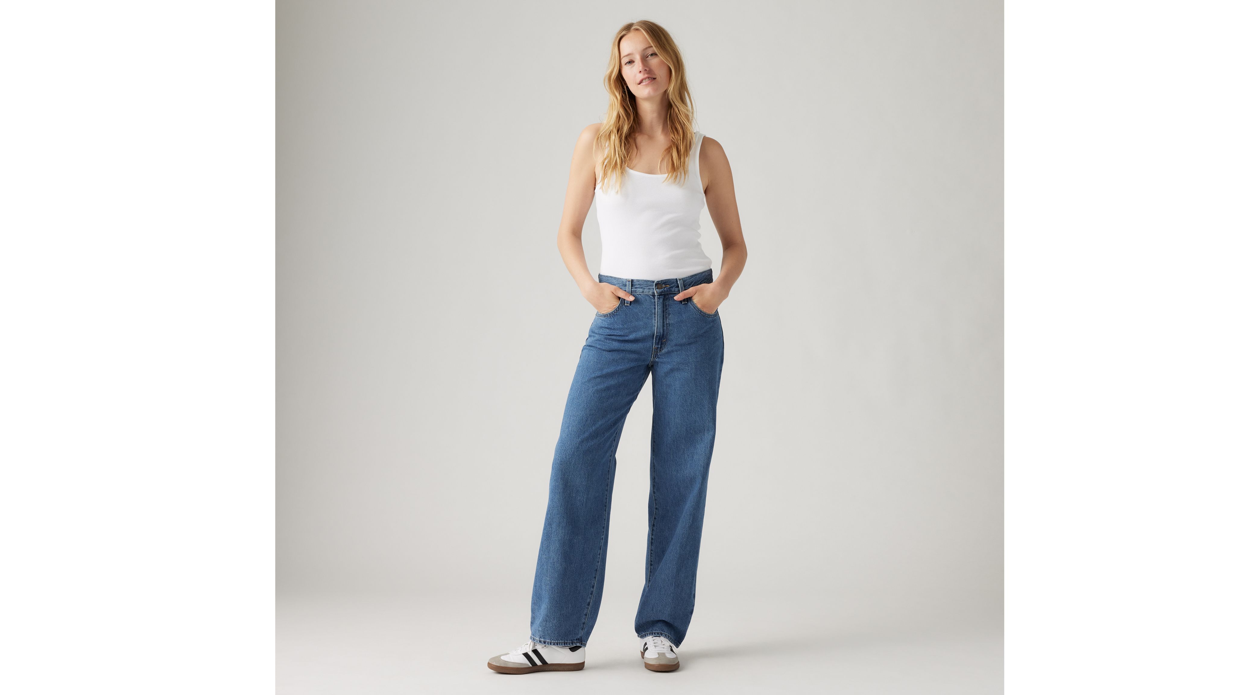 Baggy Dad Jeans Blue Levi S Sm