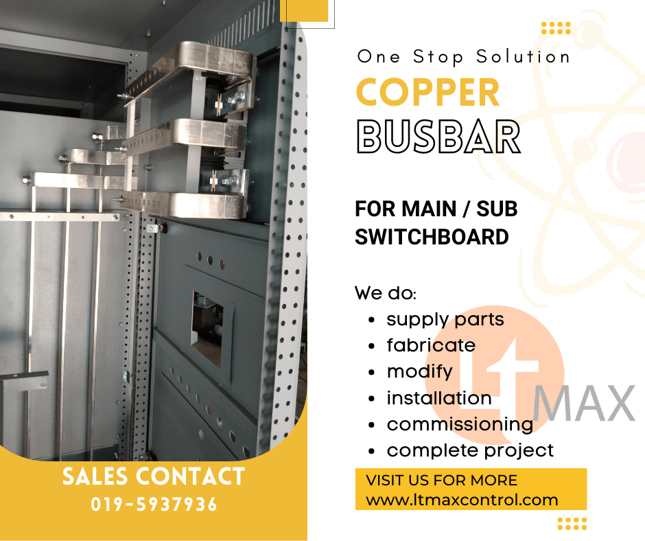 Copper Busbar for Switchboard | LTMAX Control Engineering Sdn Bhd