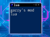 Mastering Gmod Lua A Quick Guide For Beginners
