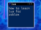 Mastering Roblox Lua Documentation In Minutes