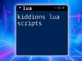 Mastering Lua Script A Quick Guide For Beginners