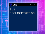 Mastering Lua Dictionary A Quick Guide To Key Functions