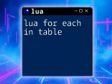 Lua Return Multiple Values A Quick Guide