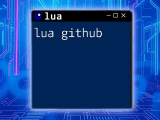 Navigating Lua Github A Quick User S Guide