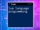 Mastering Lua Code Language A Quick Start Guide