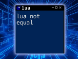Ternary Operator In Lua A Quick Guide To Concise Coding