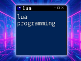 Mastering Lua Operators A Quick Guide