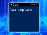 Mastering Lua String Replace A Quick Guide