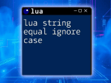 Mastering Lua Strings A Quick Guide To String Manipulation