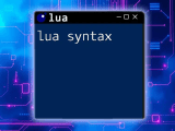 Lua Return Multiple Values A Quick Guide