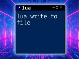 Mastering Lua Write To File Quick And Easy Guide