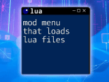 Mastering Lua Files A Quick Guide To Essentials
