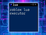 Mastering Lua Executor A Quick Start Guide
