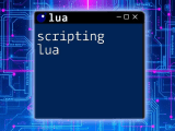 Mastering Script Lua Your Guide To Lua Essentials