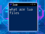 Mastering Lua Files A Quick Guide To Essentials