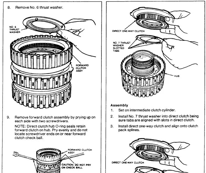 Manual de Taller Transmisión Ford AXOD AXODE AX4S Taurus Windstar ...