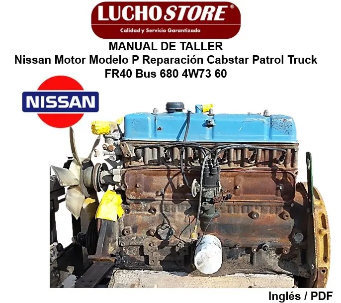 Manual de Taller Nissan Motor Modelo P Reparación Cabstar Patrol Truck ...