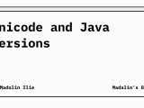 Unicode And Java Versions Madalin S Blog
