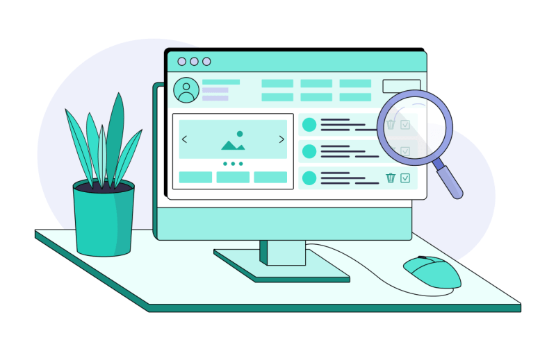 Website Testing Template - Ocean Illustrations - Creative Desktop Collection