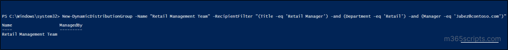 Manage Microsoft Dynamic Distribution Groups Using Powershell
