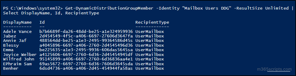 Manage Microsoft Dynamic Distribution Groups Using Powershell