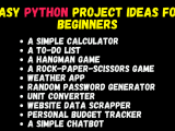 30 Best Python Project Ideas Easy Intermediate And Advanced Ideas