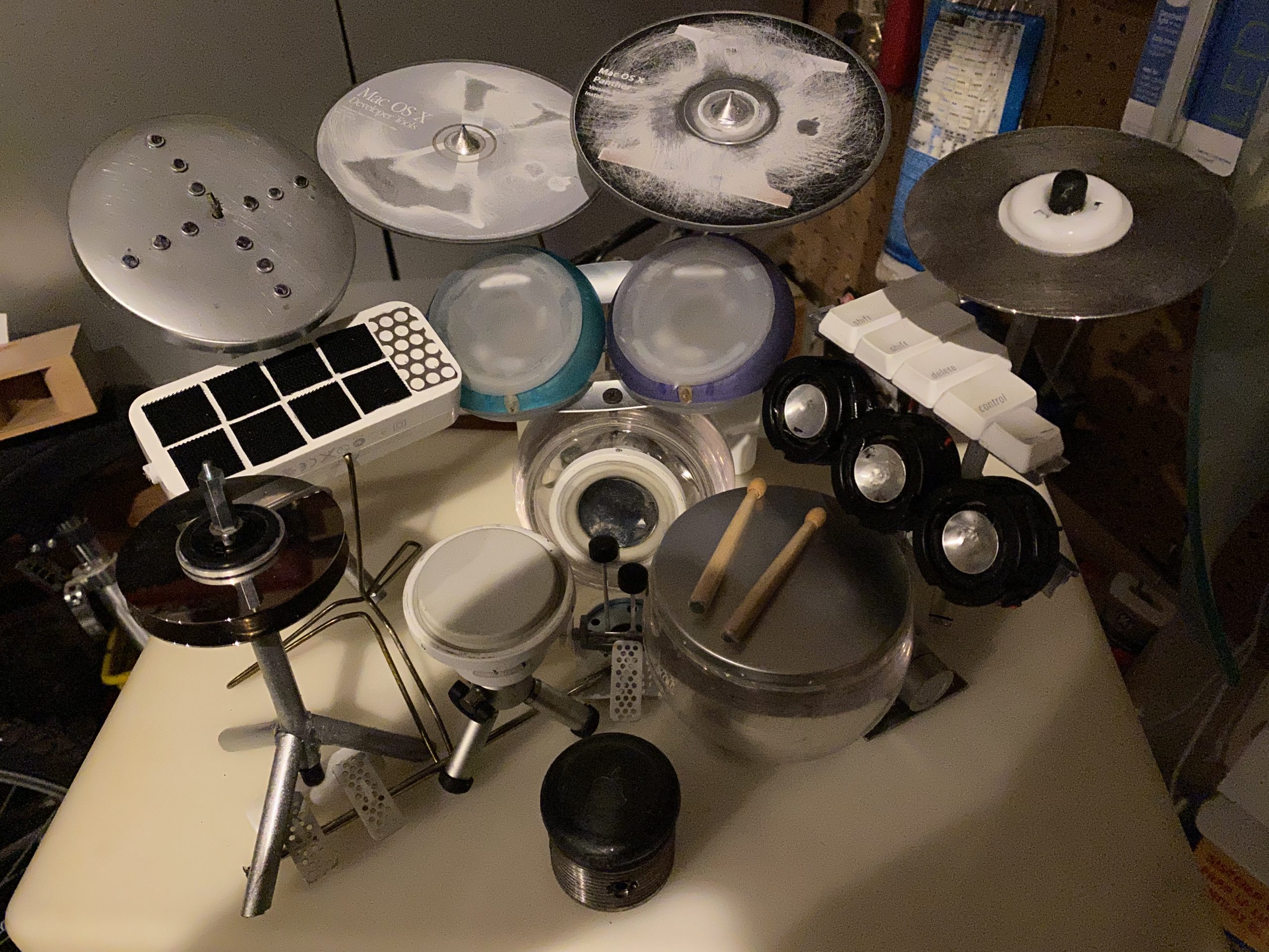 Apple iDrums! Custom Built Tiny Kit from Apple Parts « katz blog