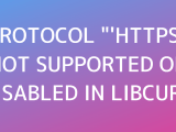 エラー Curl 1 Protocol Https Not Supported Or Disabled In Libcurl の