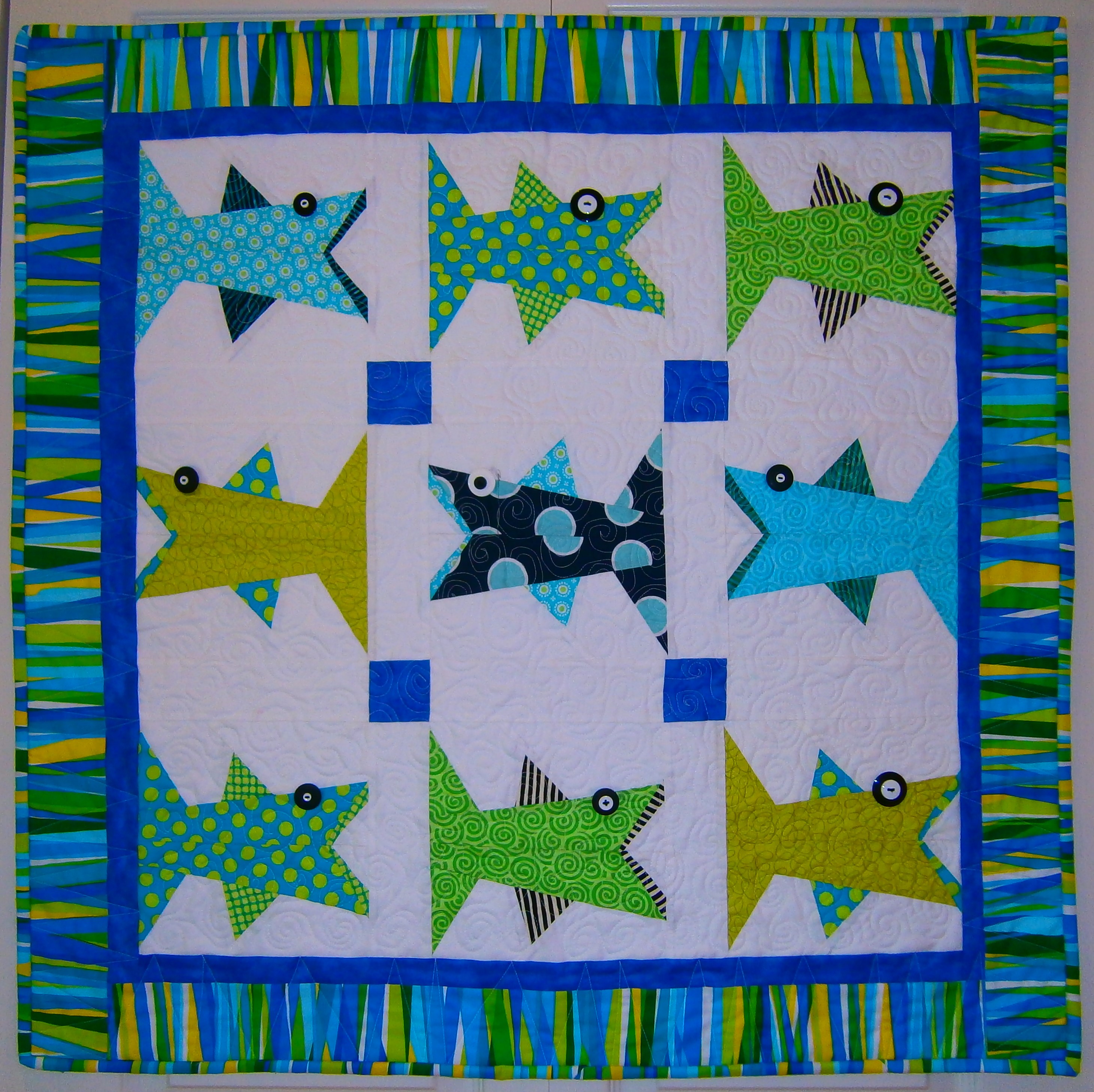 Paper Pieced "One Fish" Quilts - Made By Marney