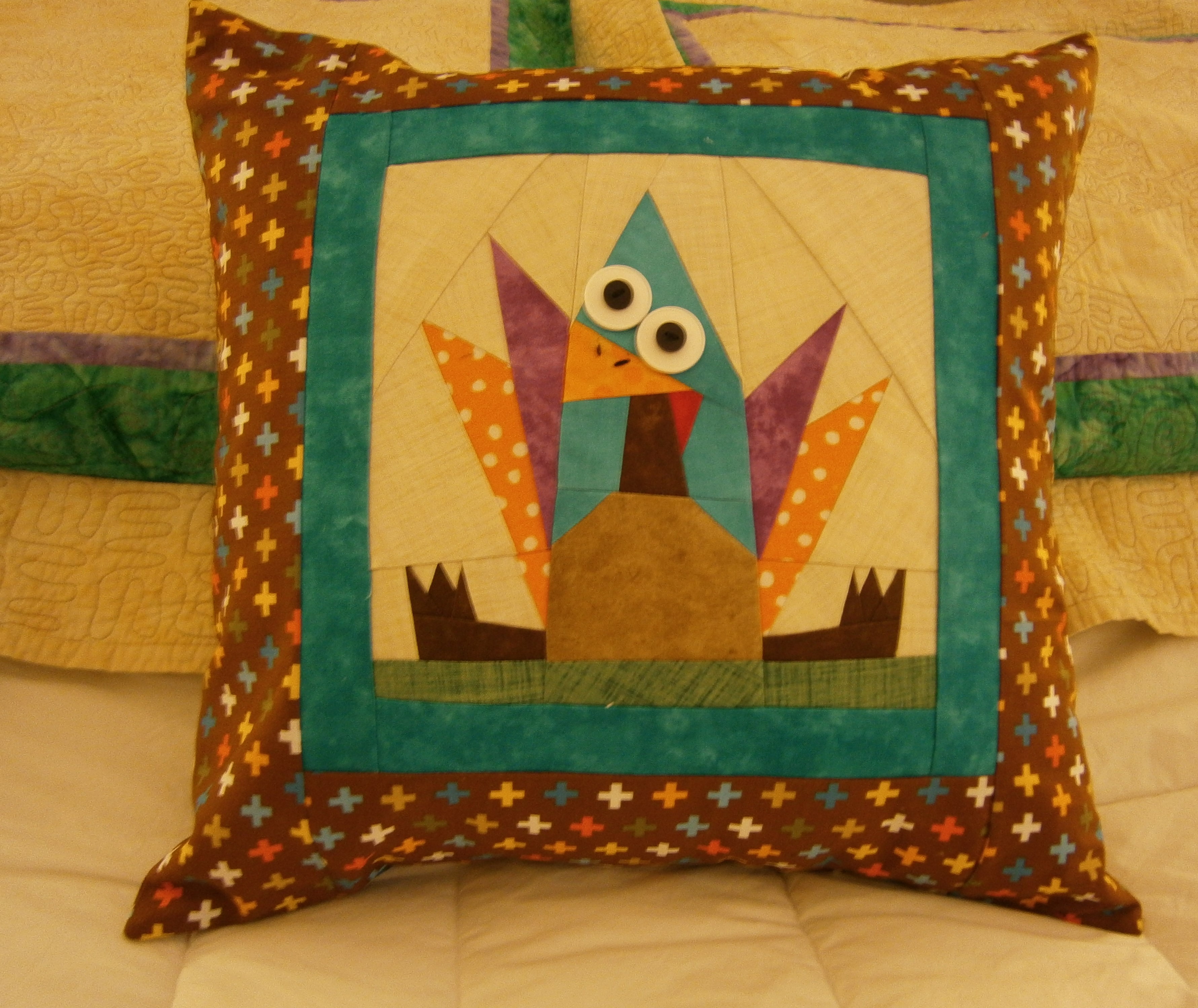 Happy Thanksgiving Paper Pieced Turkey - Made By Marney