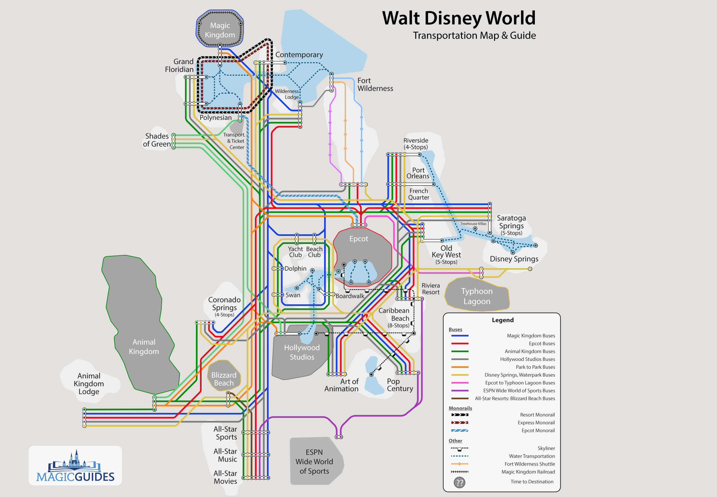 Disney Transportation Map [Interactive Guide to Navigate Disney]