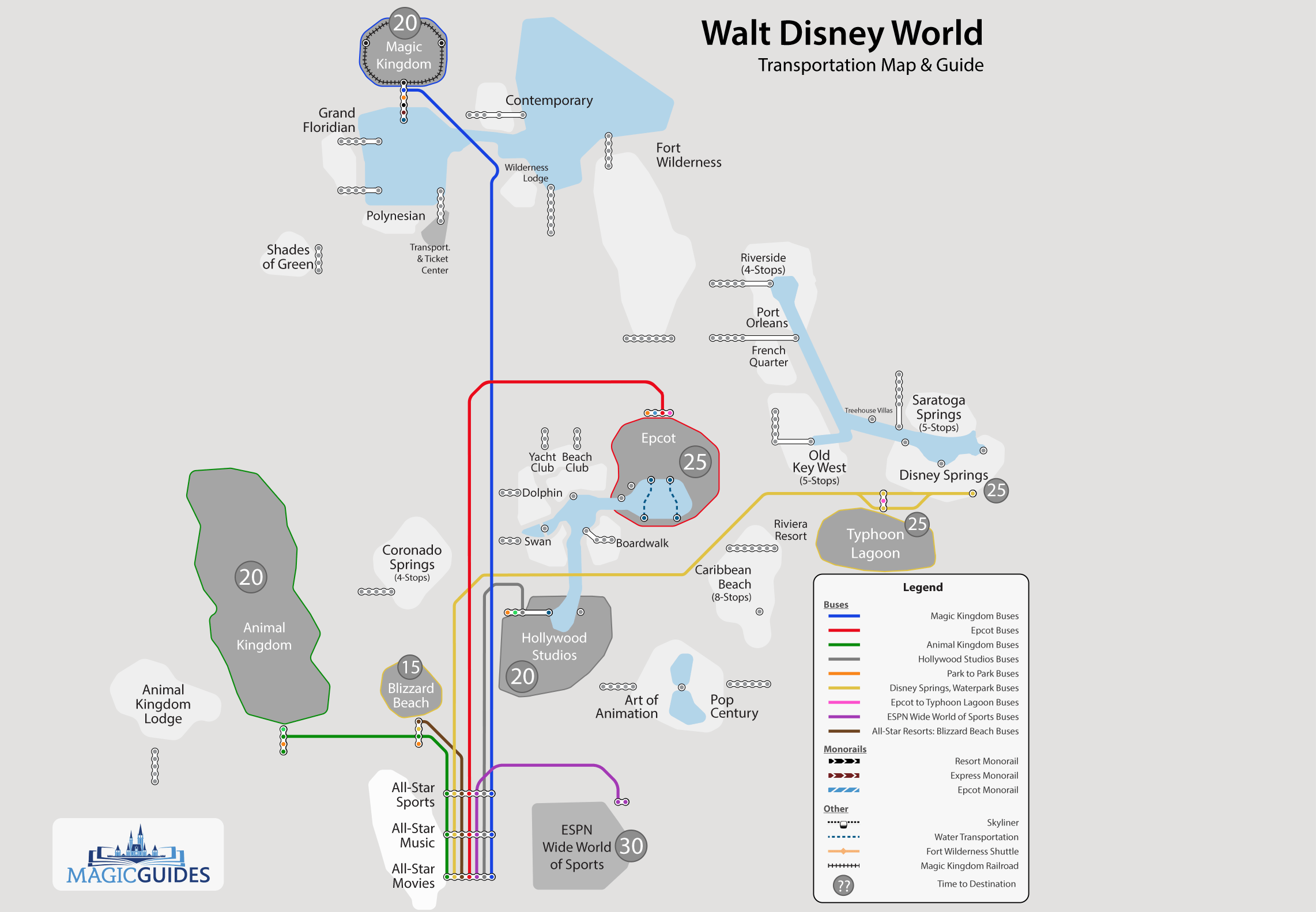 Disney Transportation Map [Interactive Guide to Navigate Disney]