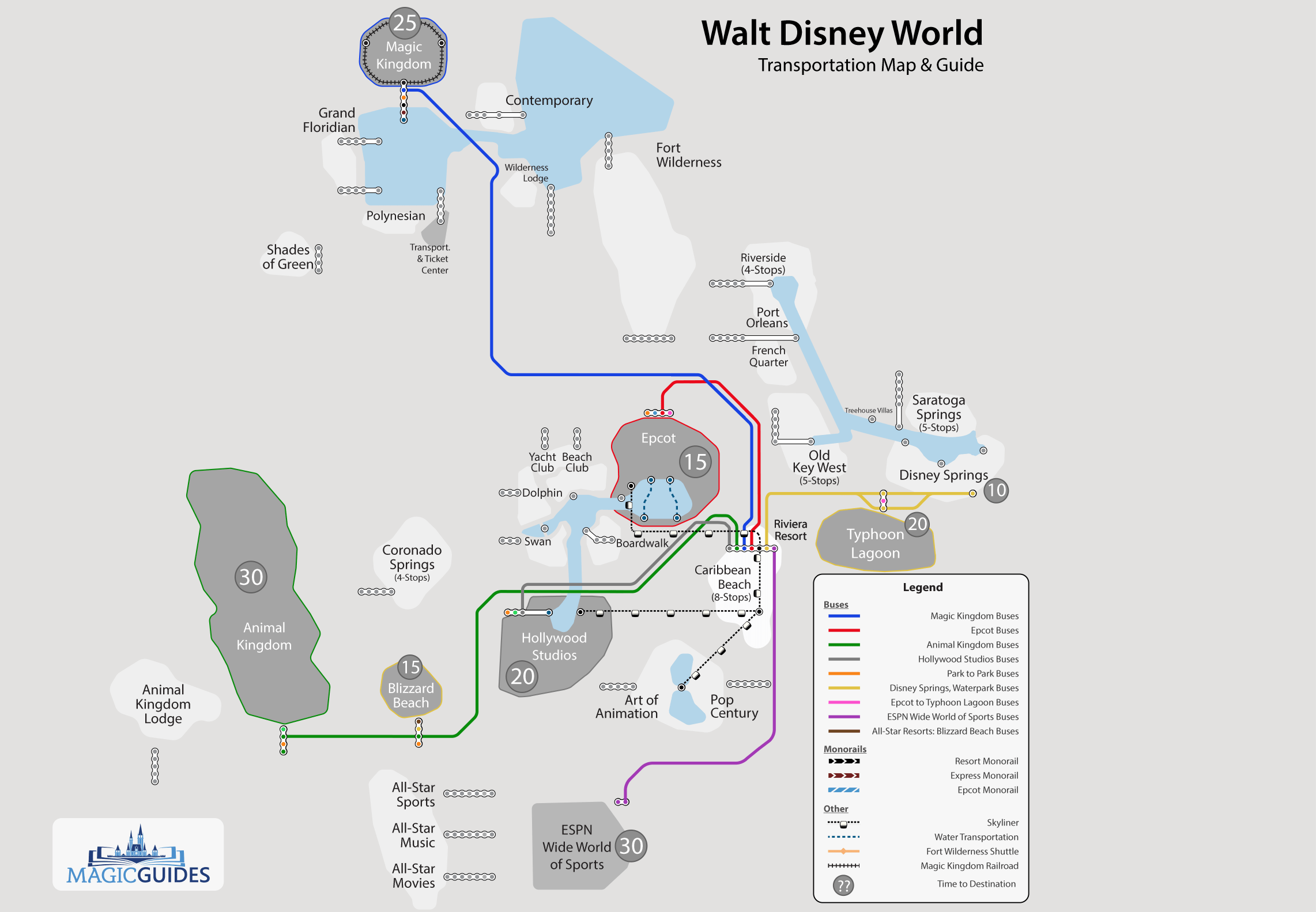 Disney Transportation Map [Interactive Guide to Navigate Disney]