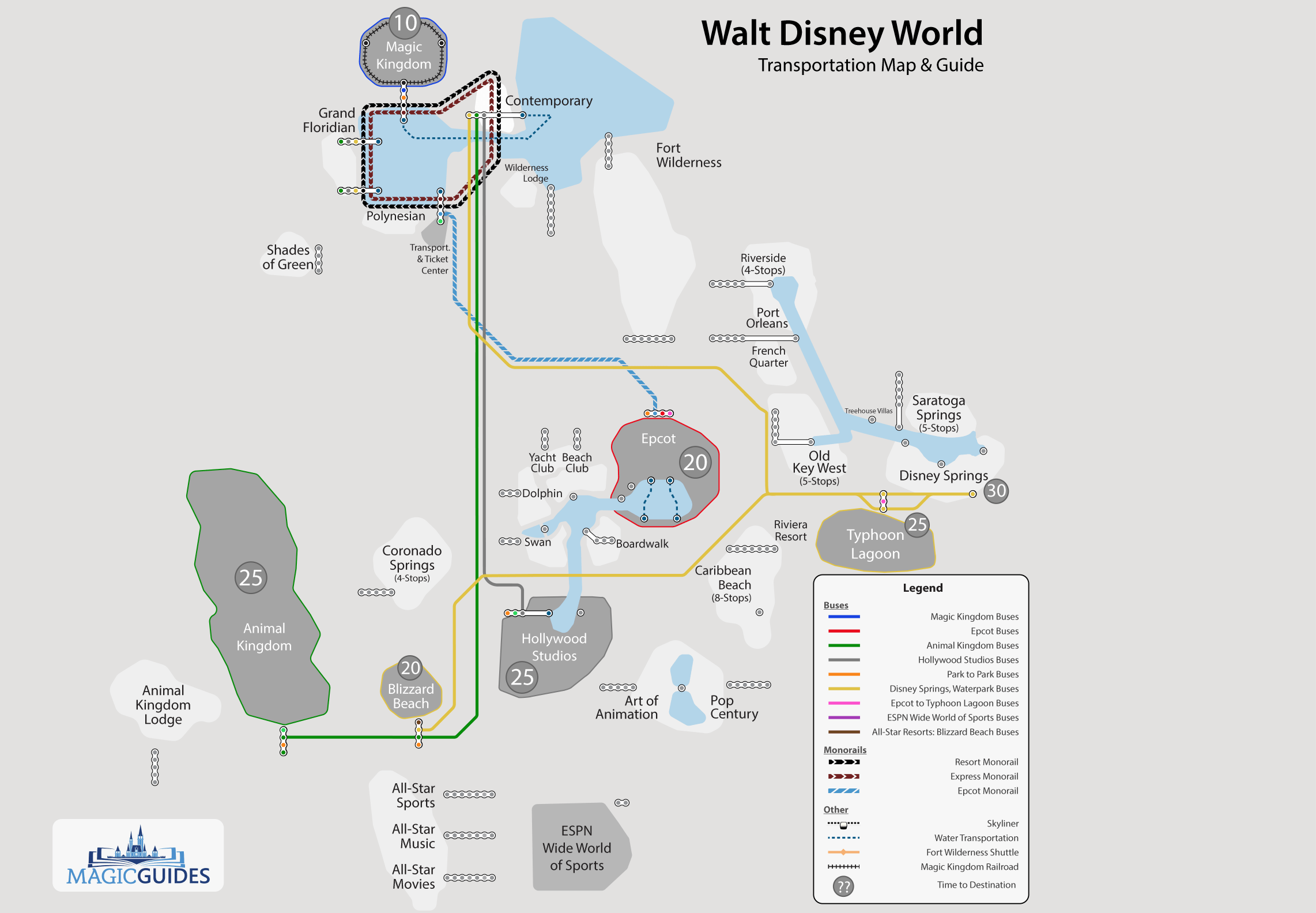 Disney Transportation Map [Interactive Guide to Navigate Disney]