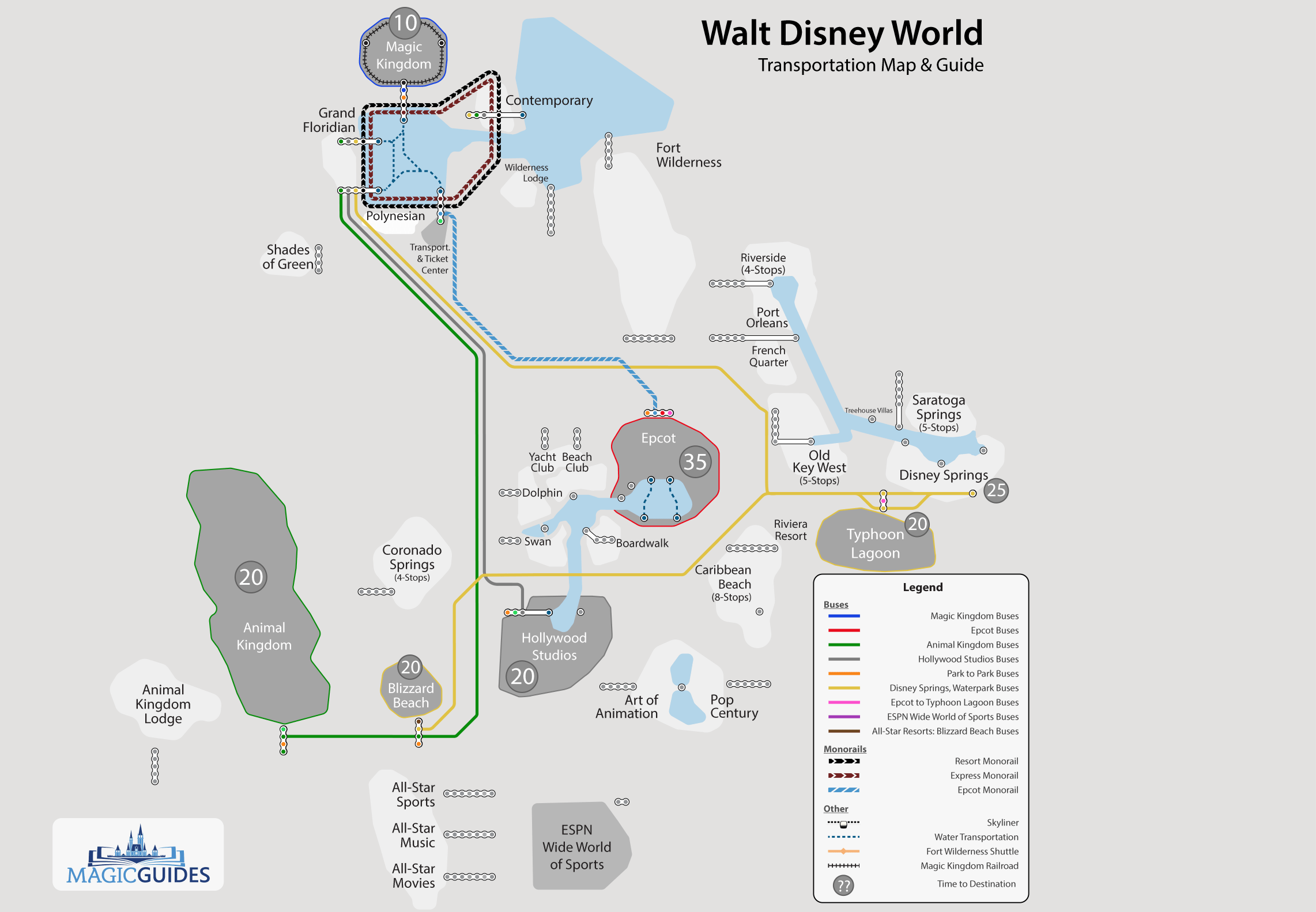 Disney Transportation Map [Interactive Guide to Navigate Disney]